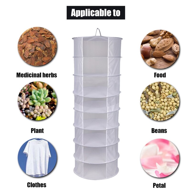 Herb Drying Net 8 Layers Foldable Hanging Basket D... – Vicedeal