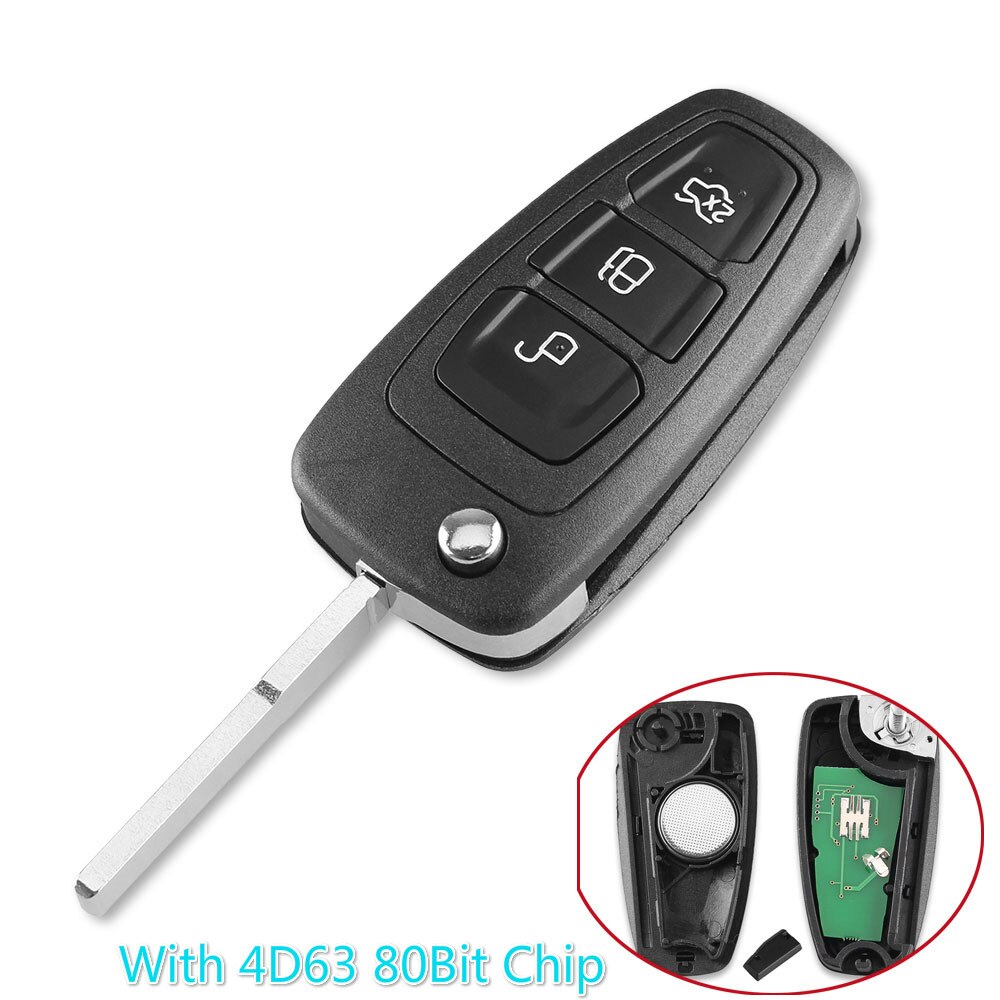 KEYYOU 3 Buttons Fob Modified Flip Folding Remote ... – Grandado