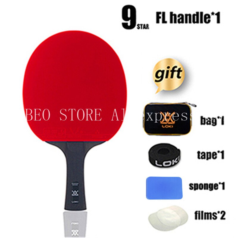 Loki 9 Ster Racket Carbon Kleverige Rubber Origine... – Grandado