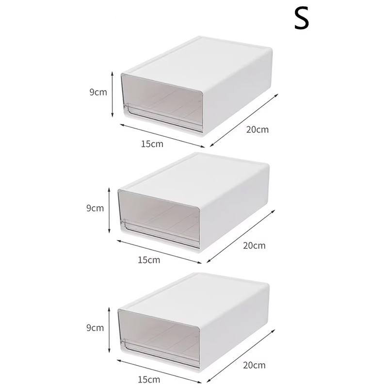 3/1Pcs Storage Box Organizer Drawers Desktop Trans... – Grandado