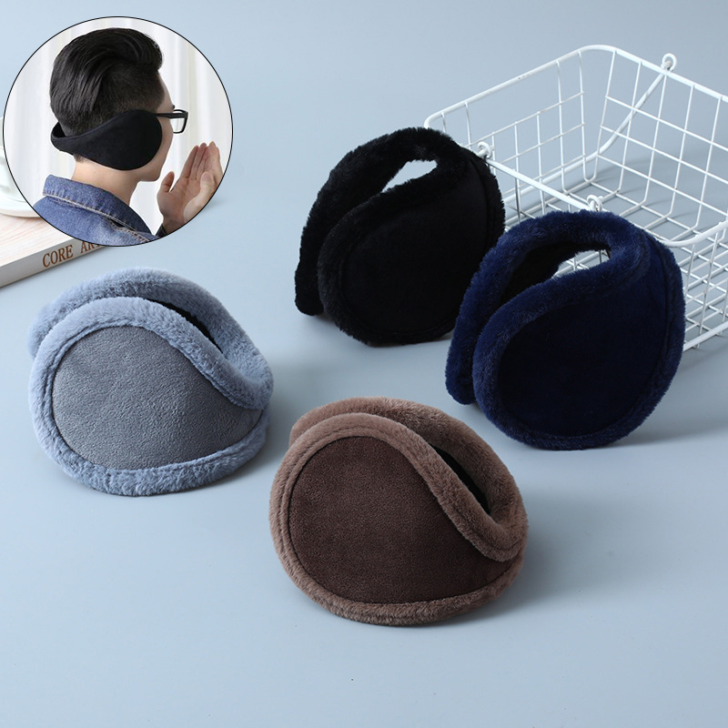 Men's Winter Earmuffs Portable Plush Thickened... – Grandado