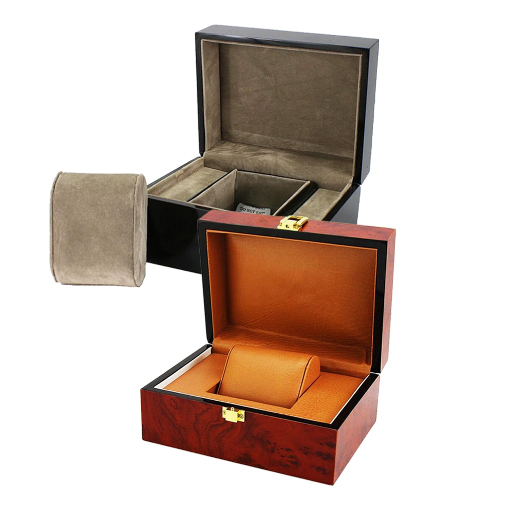 2Pcs Luxury Classical Wood Watch Storage Box Case ... – Vicedeal