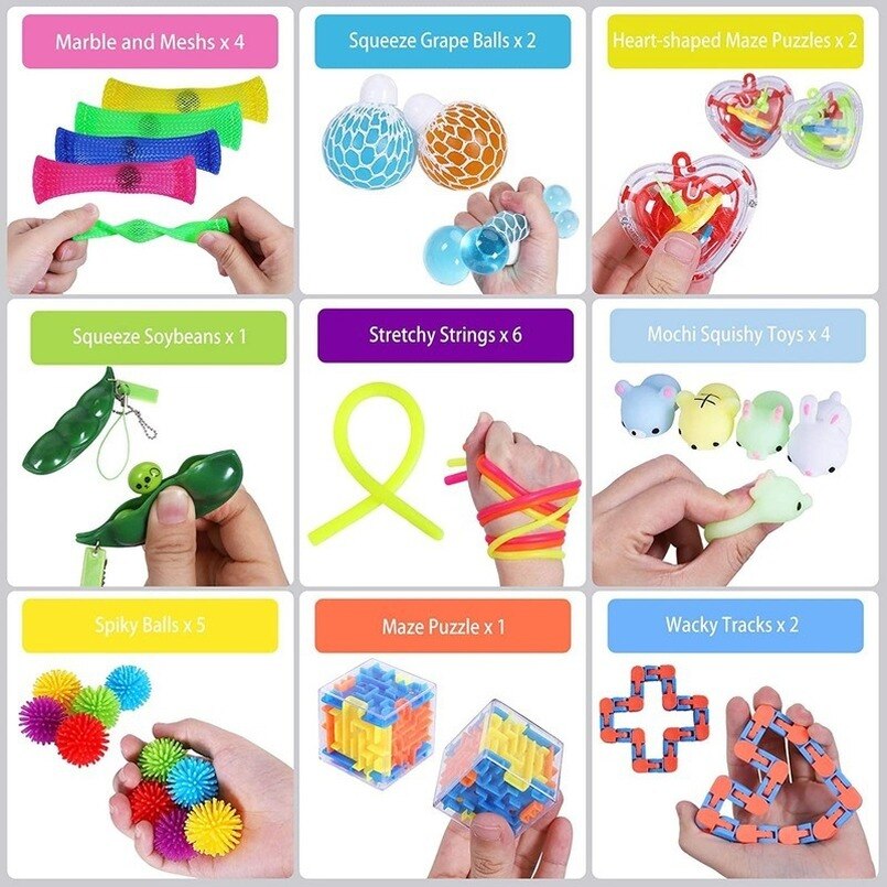 36 Pack Fidget Toys Set Sensory Toys Training &... – Grandado