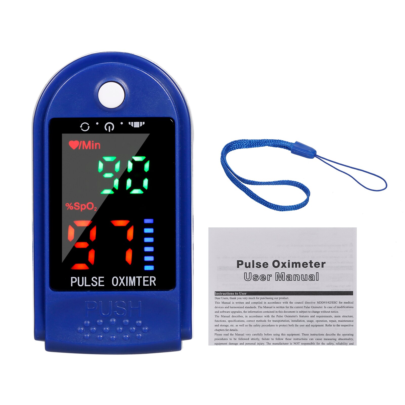 Digital Fingertip Pulse Oximeter LED Display Blood... – Grandado