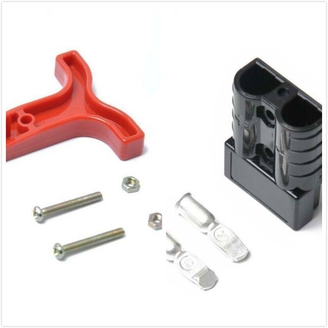 2Black charger (4 terminals) +50A plug handle Red ... – Grandado