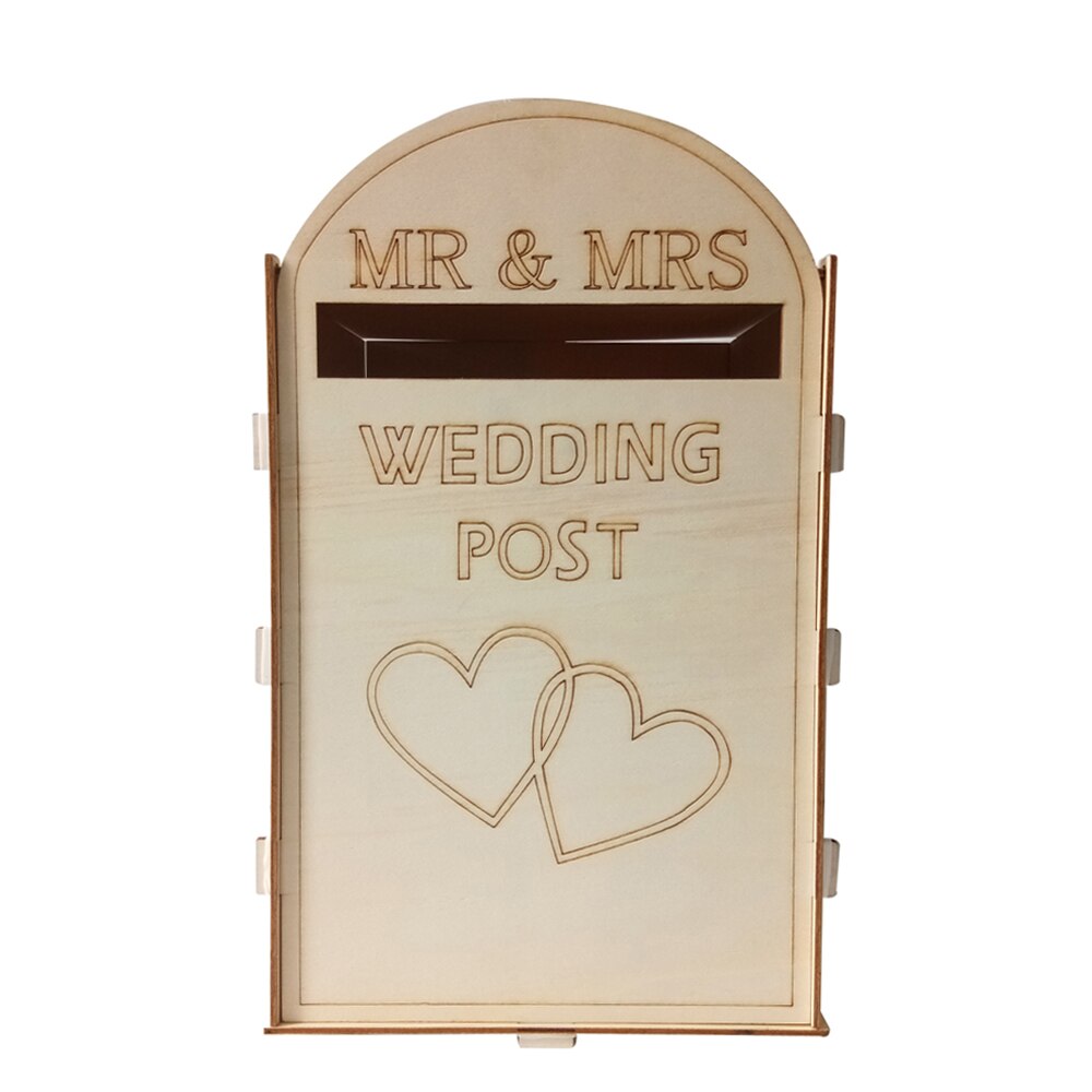 DIY Wedding Card Doos Houten Spaarpot met Slot Moo... – Vicedeal