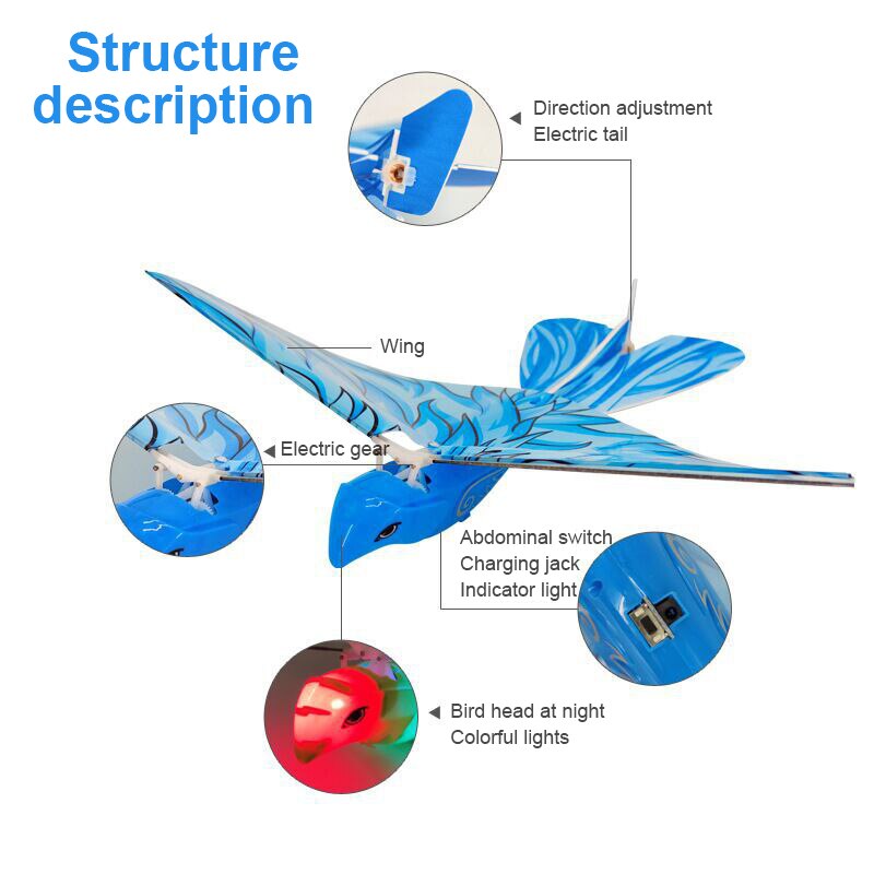Kids Simulation RC Bird 2.4GHz Radio Control Airpl... – Vicedeal