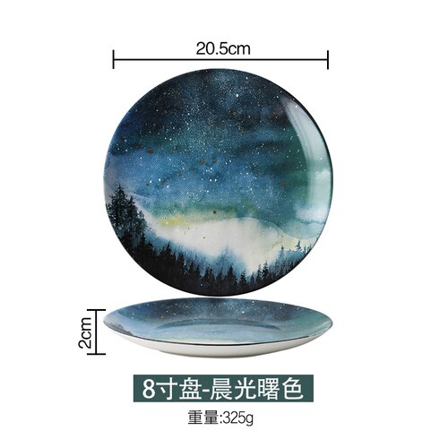Star universe plate set ceramic tableware dessert ... – Vicedeal