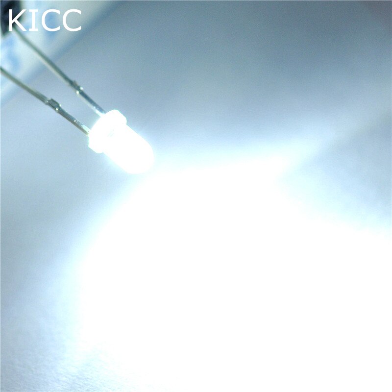 1000* Light emitting diode 3MM White LED – Vicedeal