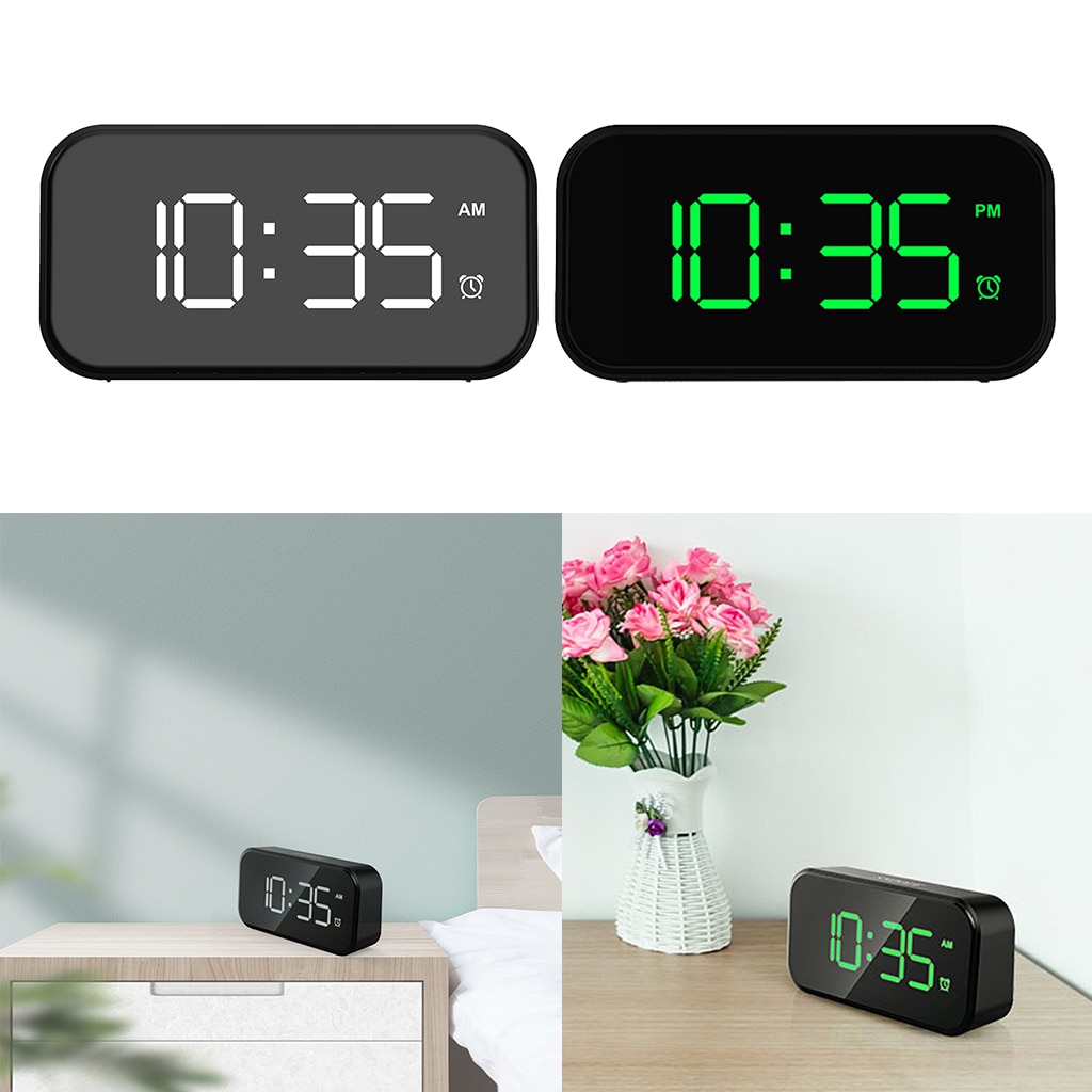Snooze Digital Alarm Clock 5 Inches LED Screen USB... – Grandado