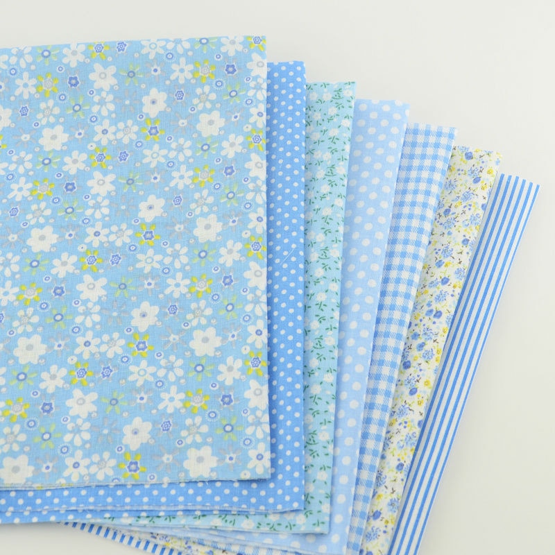 Booksew Cotton Fabric light Blue Color Various Fat... – Grandado