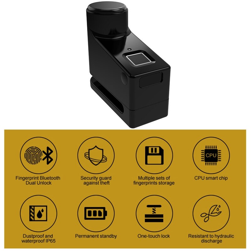 Smart Fingerprint Disc Brake Lock Anti-theft Bluet... – Vicedeal