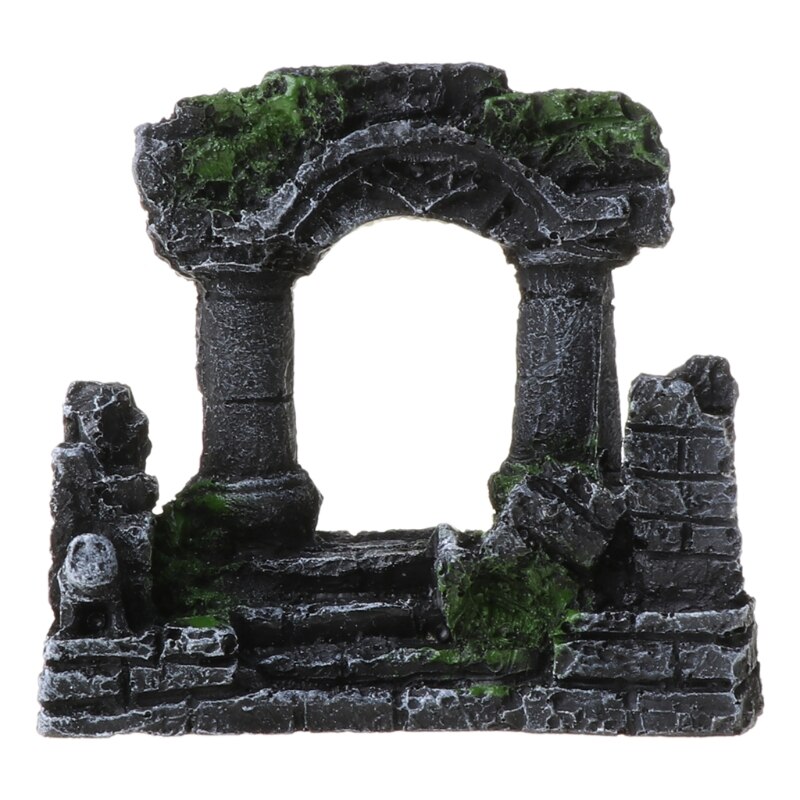 Resin Rome Square Stone Pillars Aquarium Landscapi... – Grandado