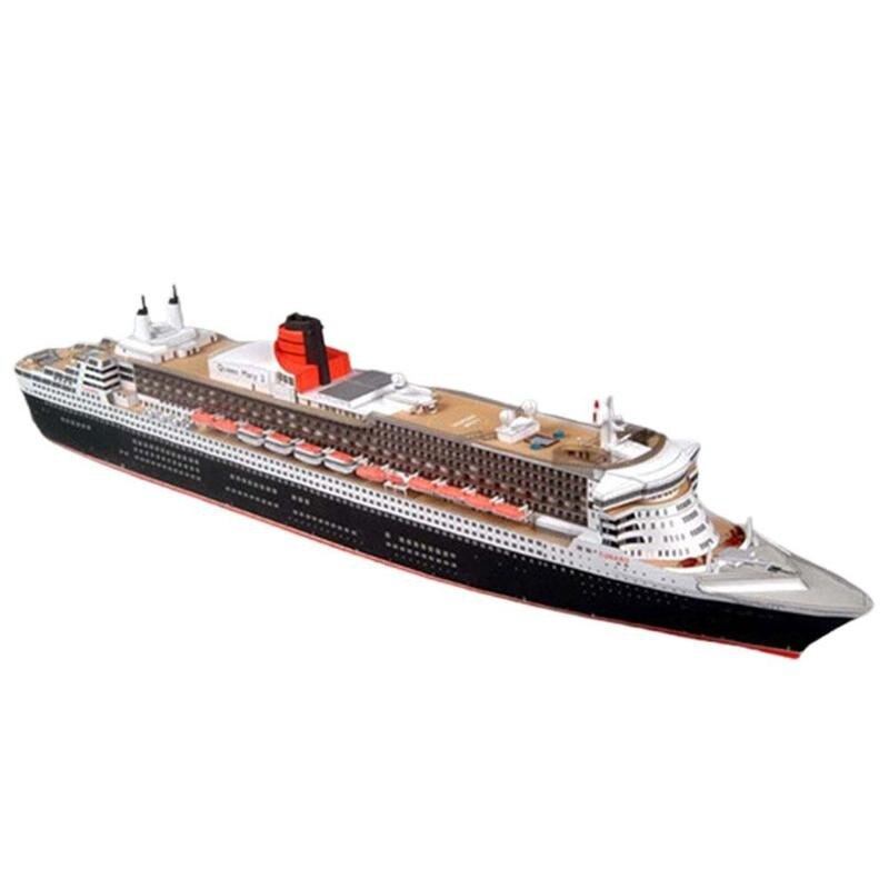 Queen Mary II cruise Ship Paper Model 3D Cubes Pap... – Grandado
