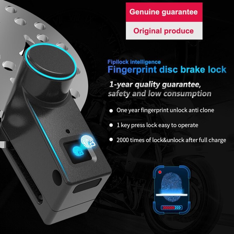 Smart Fingerprint Disc Brake Lock Anti-theft Bluet... – Vicedeal