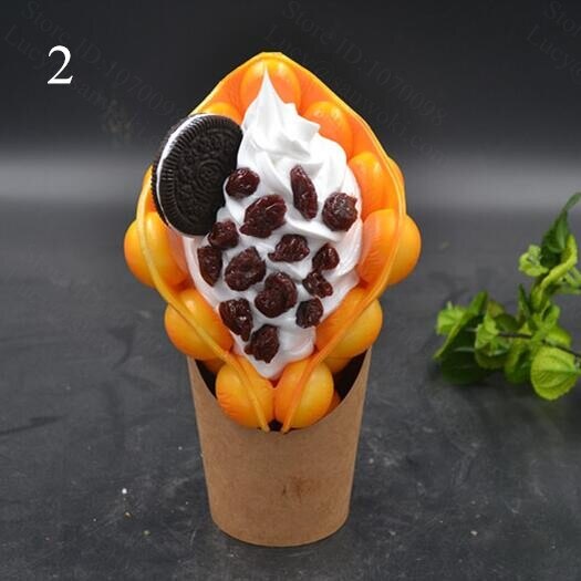 Simulation ice cream egg waffle display ; food egg... – Grandado