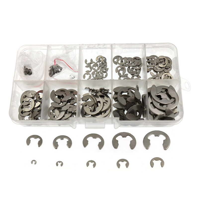 200PCS Silver M1.5-M10 E Clip Washer Assortment Ki... – Grandado