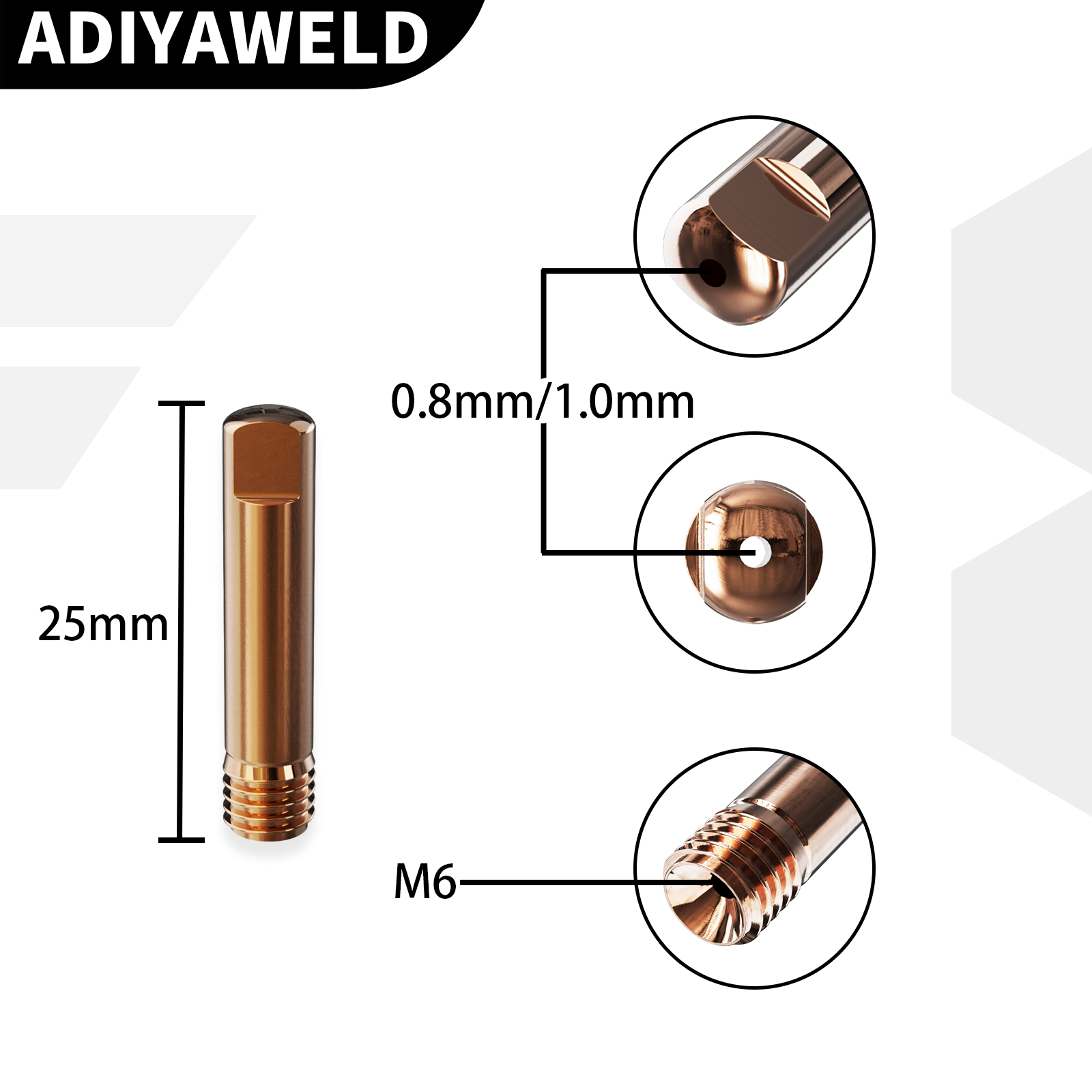 Adiyaweld 20/40 Stuks Contactpunt Gasmondstuk MB-1... – Grandado
