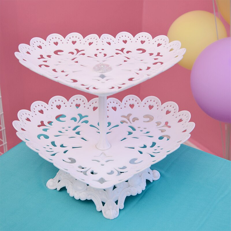 3 Tier Food Grade Plastic Fruit Dessert Plate Cake... – Vicedeal