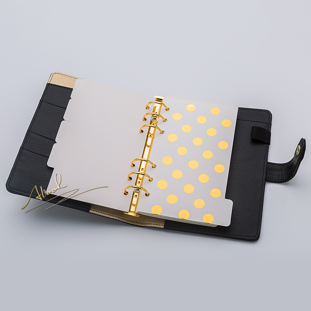 Abook notebook planner stationery Gold inside page... – Grandado