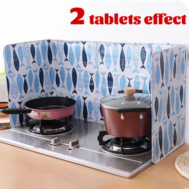 1/2PCS/SET Gas Stove Aluminum Foil Oil Baffle Kitc... – Grandado