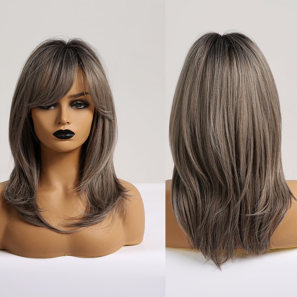 Louis ferre medium syntetiska peruker för kvinnor ... – Grandado