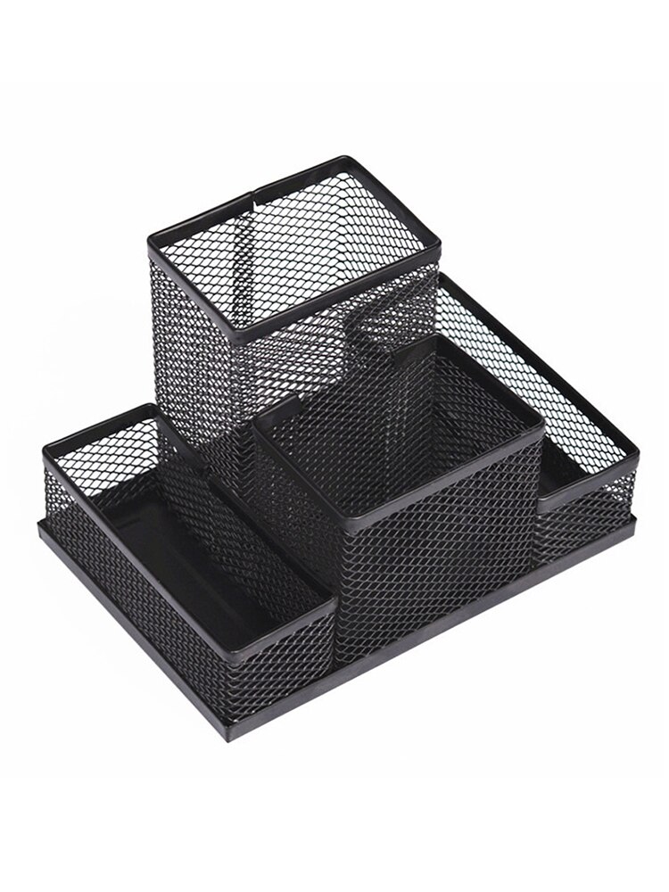 Black Mesh Style Pen Pencil Ruler Holder Desk Orga... – Grandado