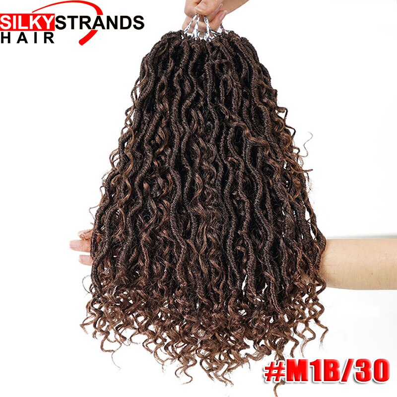 Afro Synthetic Curly Twist Hair Ombre Goddess Locs... – Grandado