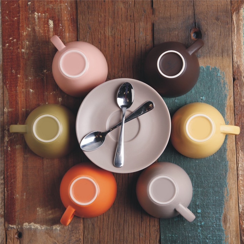 1Pc Nordic Style Matte Coffee Cup and Saucer Set C... – Grandado