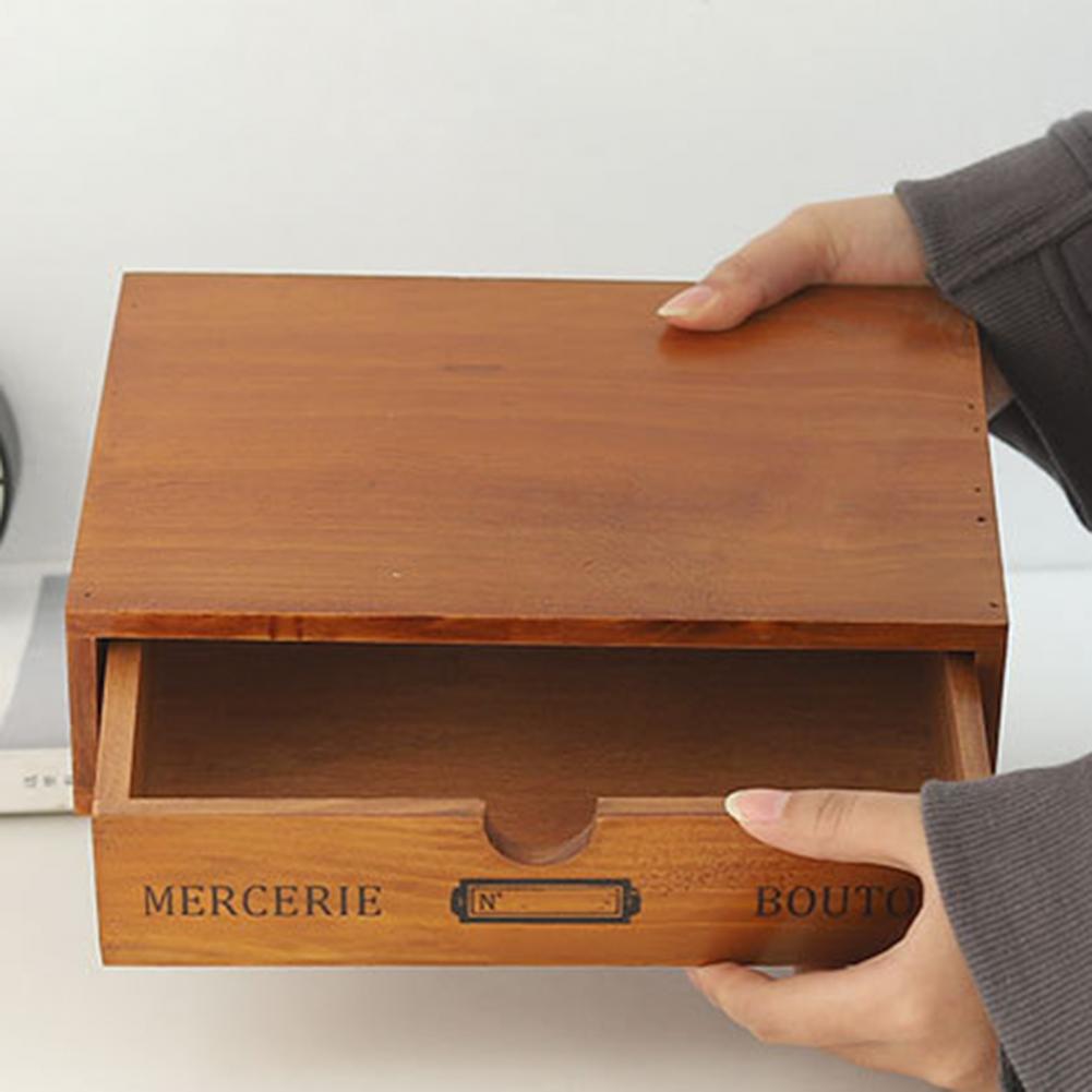 Retro Multi-layer storage box Wooden Storage Drawe... – Grandado