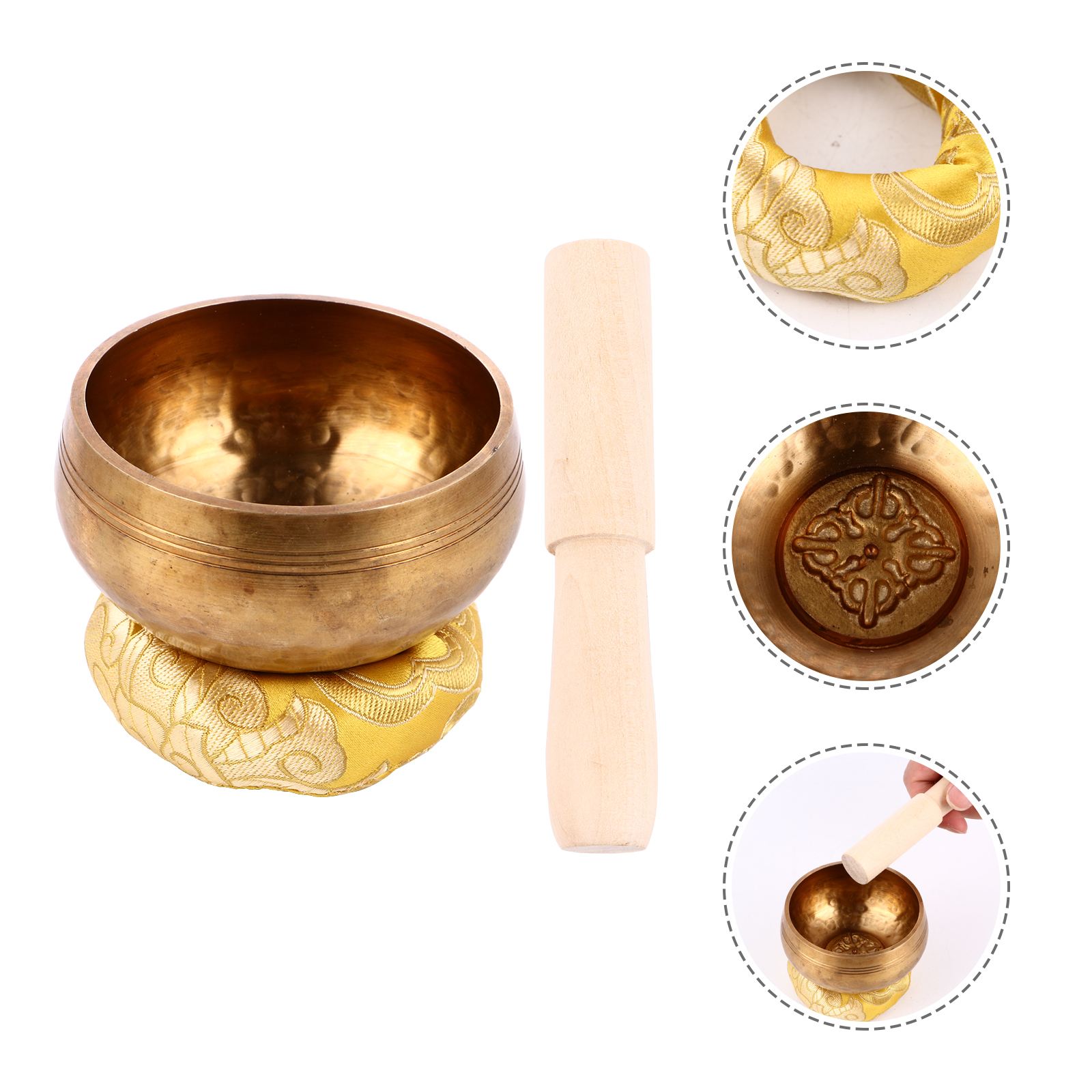 1 Set Tibetan Singing Bowl Set Sound Bowl Meditati... – Grandado
