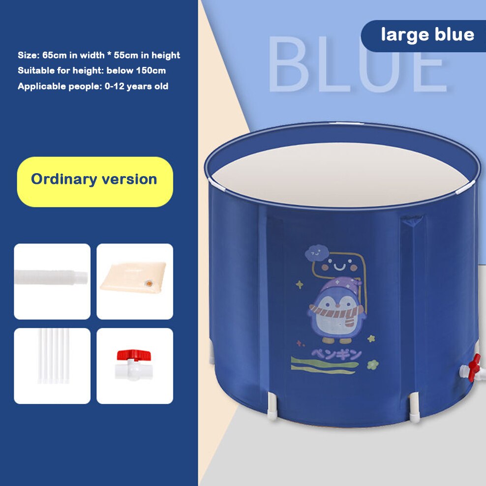 Foldable children bath barrel baby Soaking tub Lit... – Vicedeal