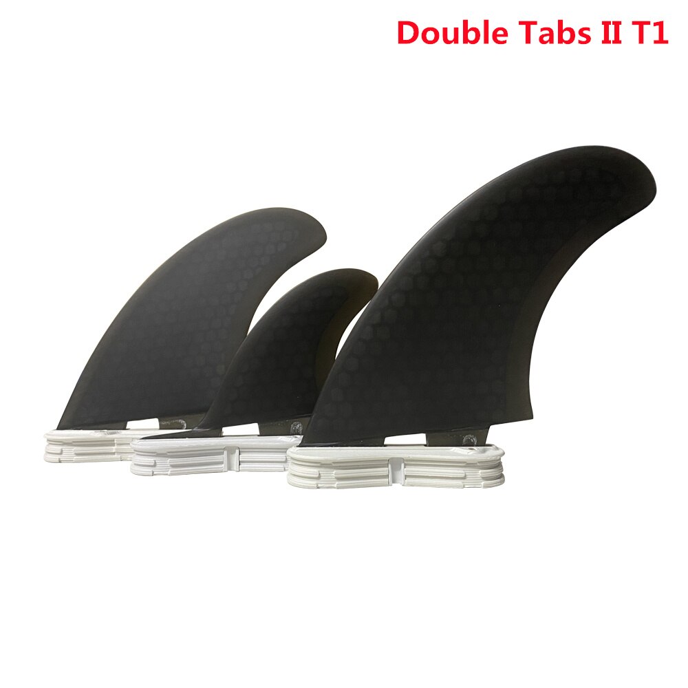 Double Tabs II T1 Size Fins Red/Blue/Black/White C... – Grandado