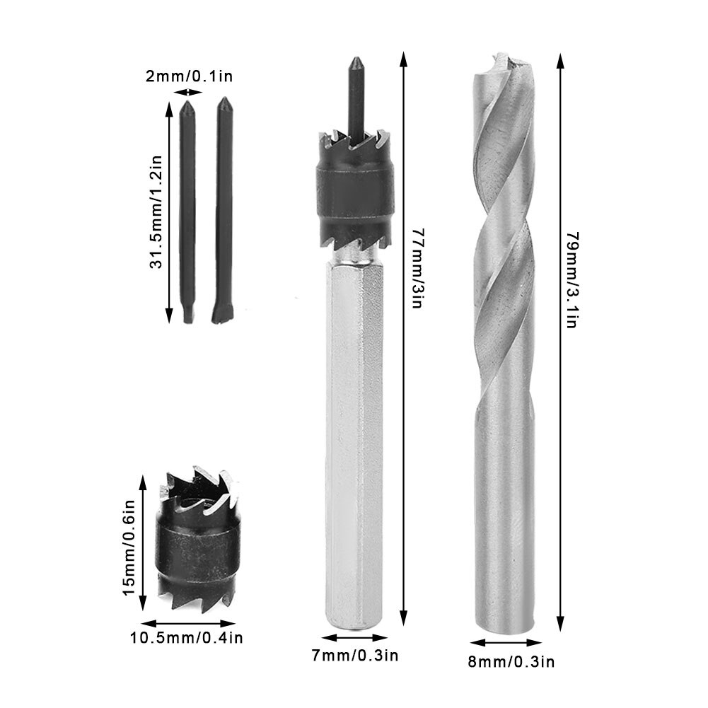 9Pcs Puntlas Cutter Hole Opener Set Boor High Spee... – Grandado