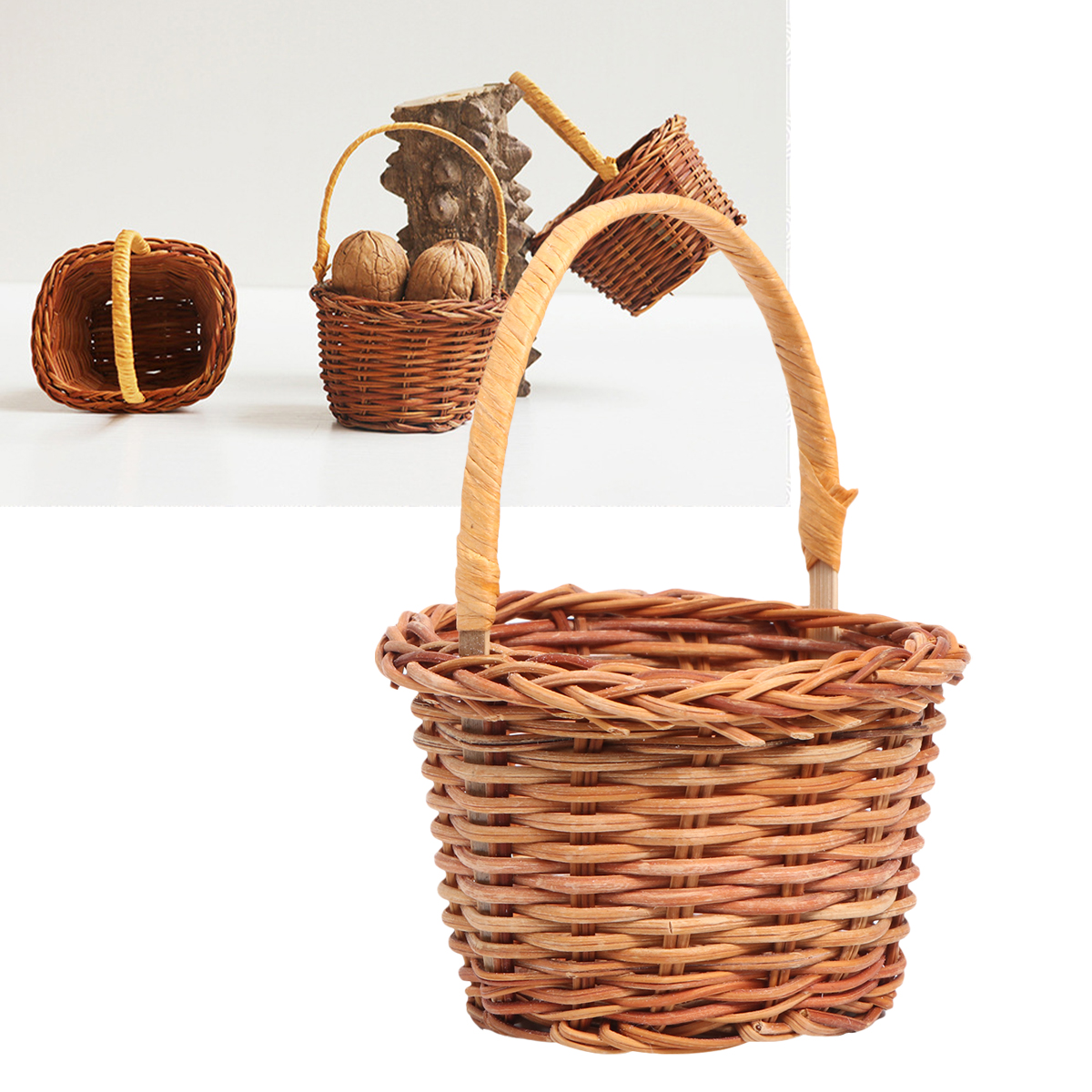 1PC Mini Decorative Basket Weaving Props Basket Ea... – Grandado