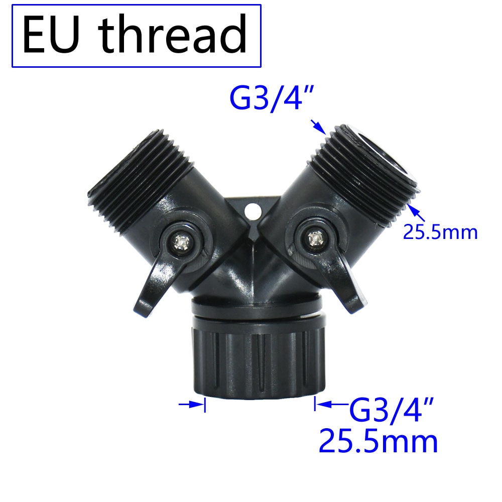 Female 3/4 To 3/4" Male 2-Way Tap Garden Tap Y Wat... – Grandado