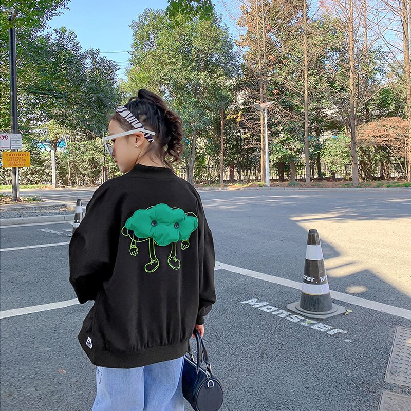 Girls Cool Black Jackets 8 10 years Streetwear Tee... – Grandado