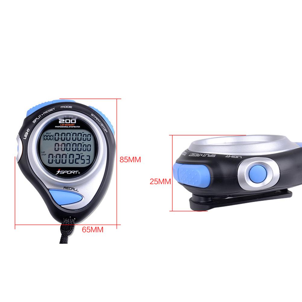 Digital 80 Laps Memory handheld Stopwatch Three Ro... – Grandado
