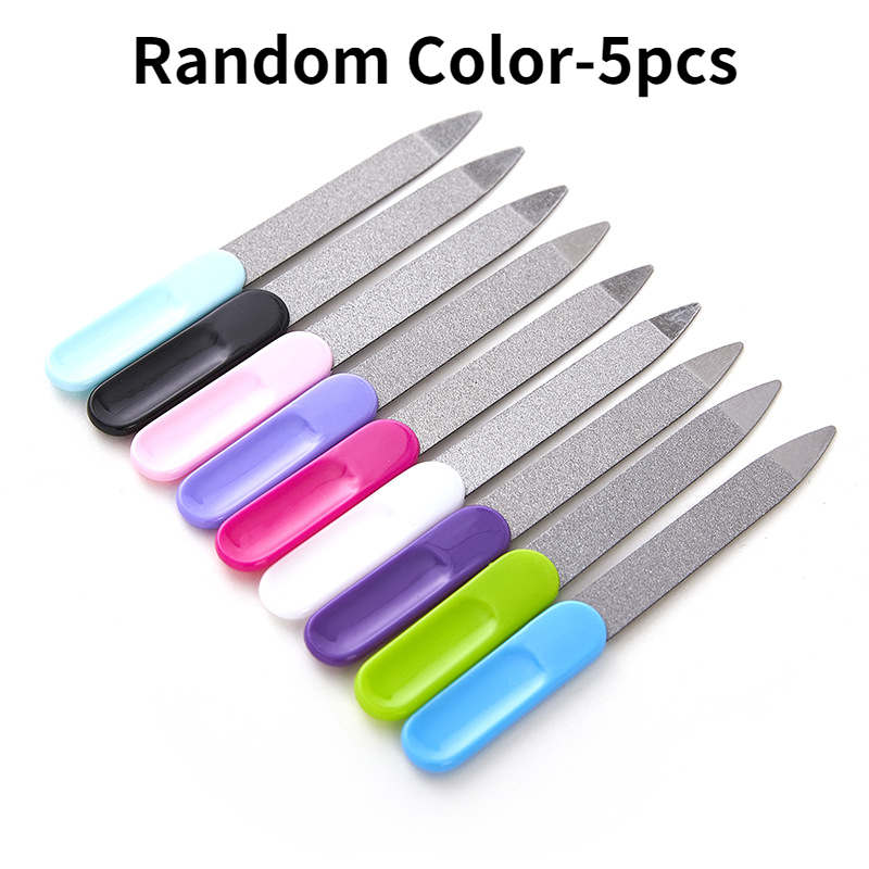 5pc/Set Metal Double-Sided Nail Files Black Handle... – Vicedeal