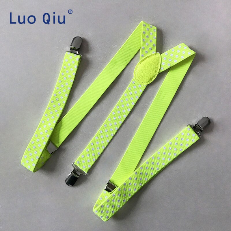 2.5cm Wide Polka Dot Pattern Polyester Suspenders ... – Vicedeal