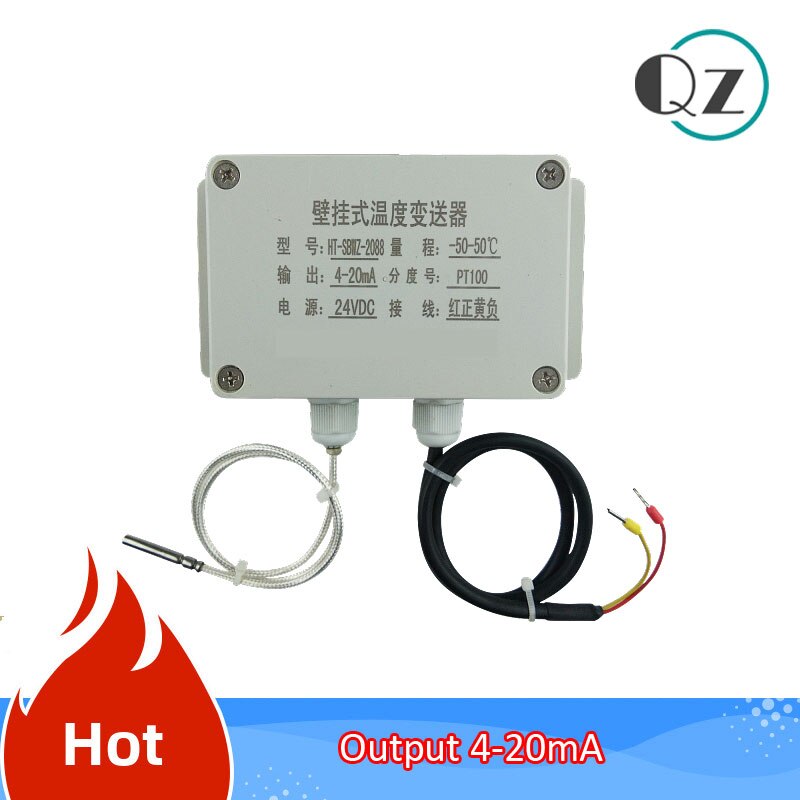 Wall-mounted temperature transmitter 4-20mA duct t... – Grandado