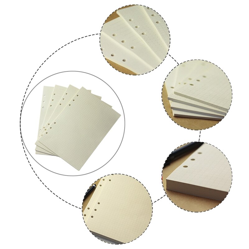 80 Pages Ring Notebook Insert Refills 6 Holes Loos... – Grandado