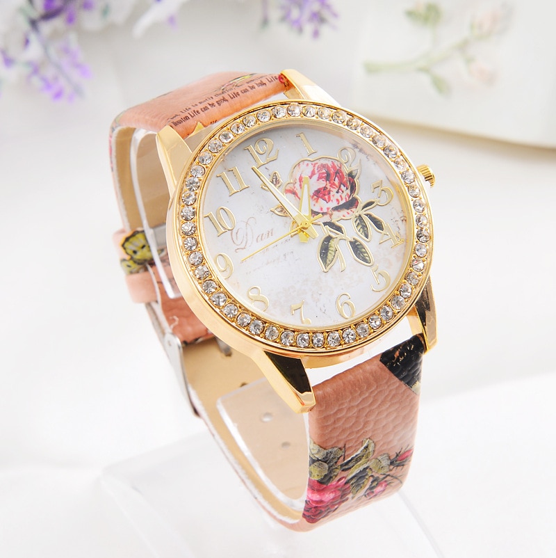 Ladies Watches Women Printed Flower Watch Luxury C... – Grandado