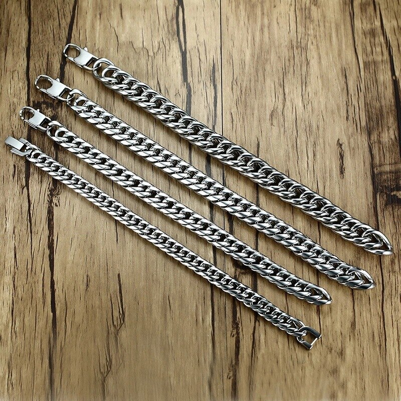 HNSP 10MM stainless steel Link chain bracelet for ... – Grandado