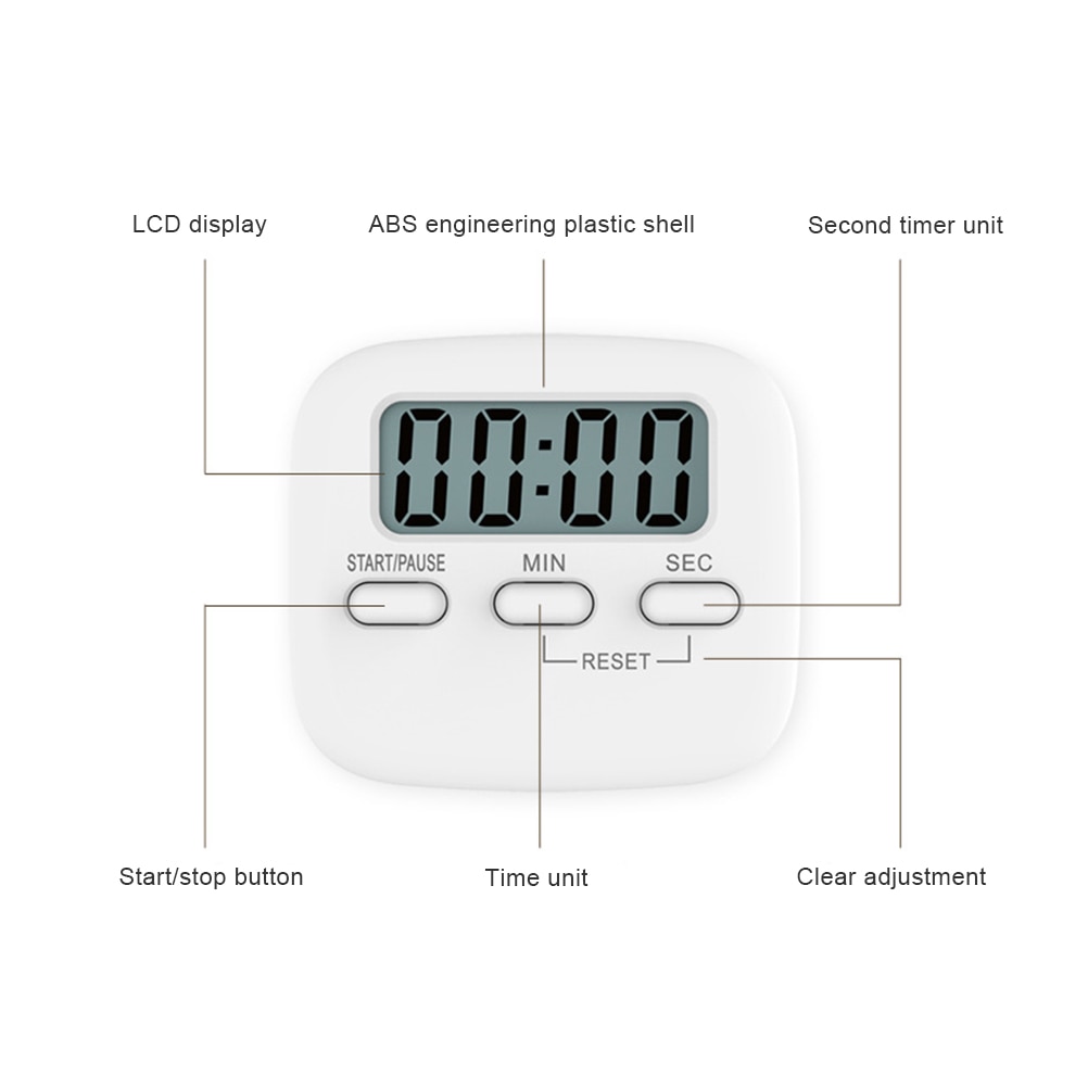 1pcs Kitchen Timer Big Digits Loud Alarm Magnetic ... – Grandado