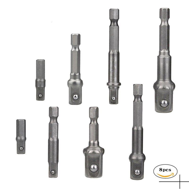 3/8pcs Chrome Vanadium Steel Socket Adapter Hex Sh... – Grandado