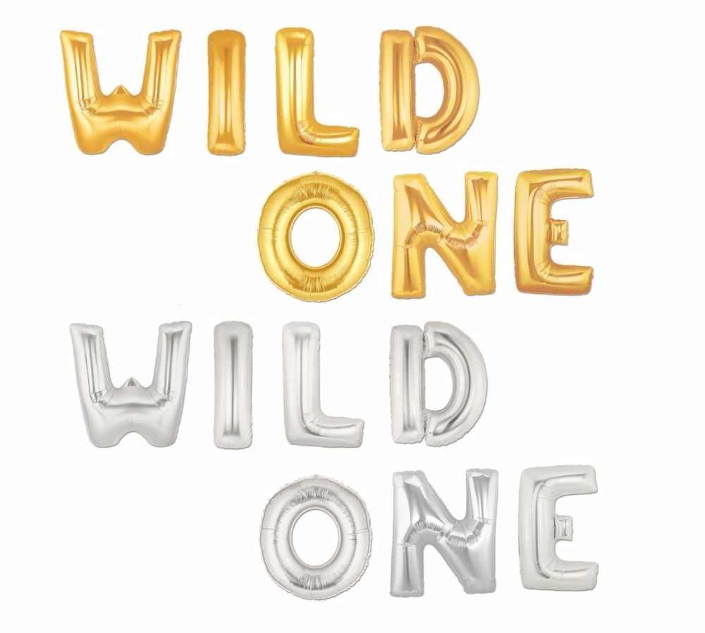 16 inch Wild One Foil Letter Balloons Birthday Par... – Grandado