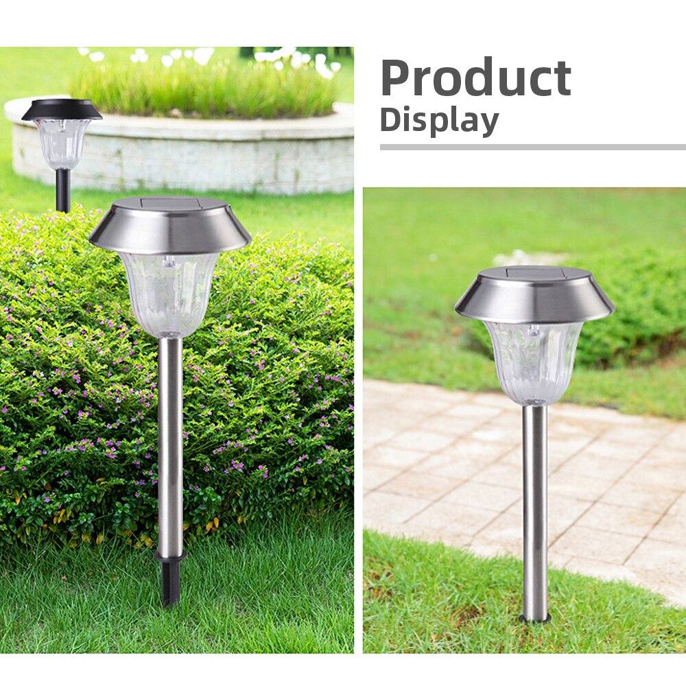 2PCS Led Tuin Gazon Lamp Zonne-energie Pathway Nac... – Grandado