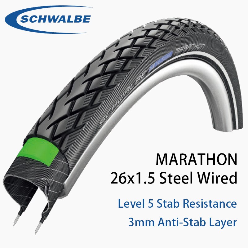 Schwalbe Marathon 26X1.5 26X1.75 26X2.0 700x28C 70... – Vicedeal