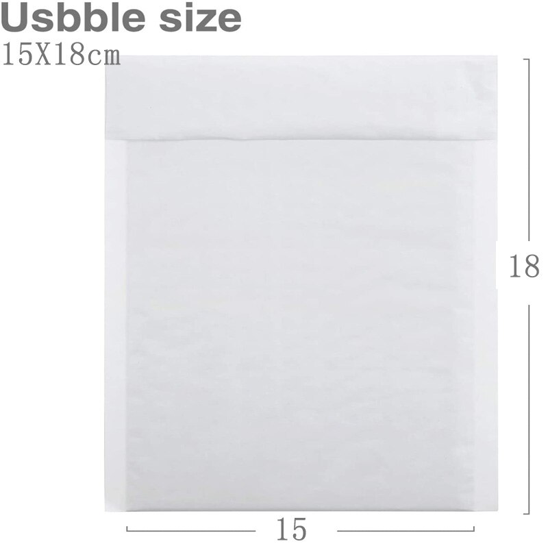 100 PCS/Lot White Kraft Paper Padded Envelope Post... – Grandado